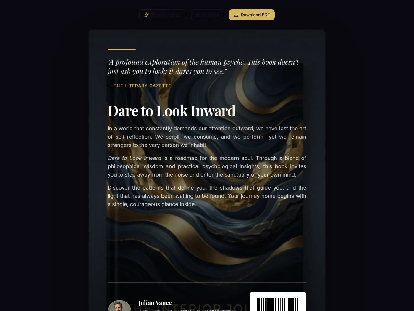 Dare to Look Inward Book Cover