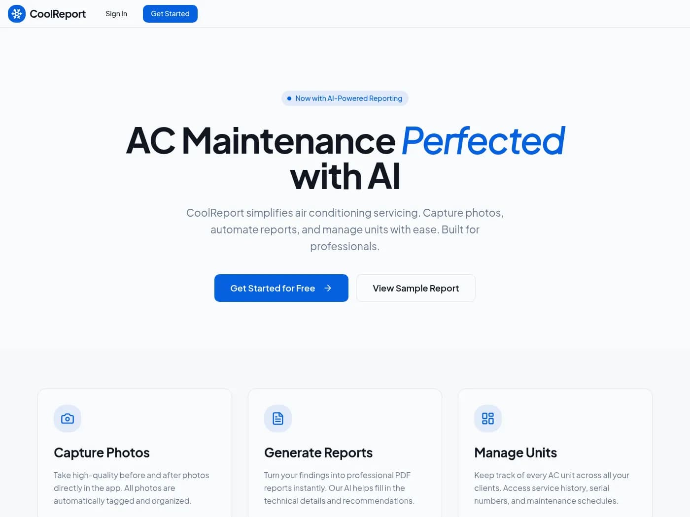 AC Maintenance Reports