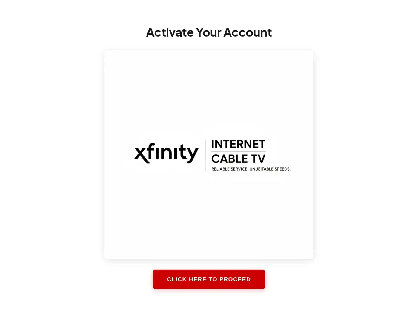 Account Activation Page