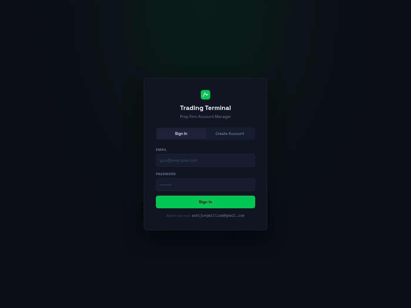 Account Admin Dashboard