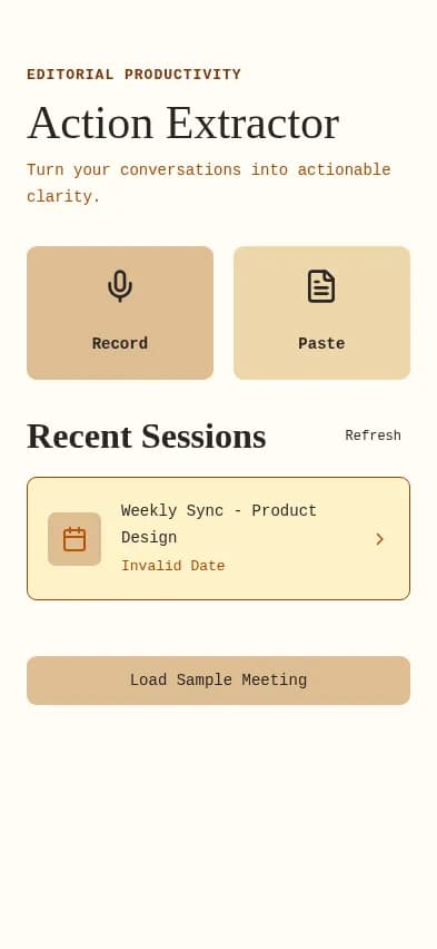 Action Extractor App