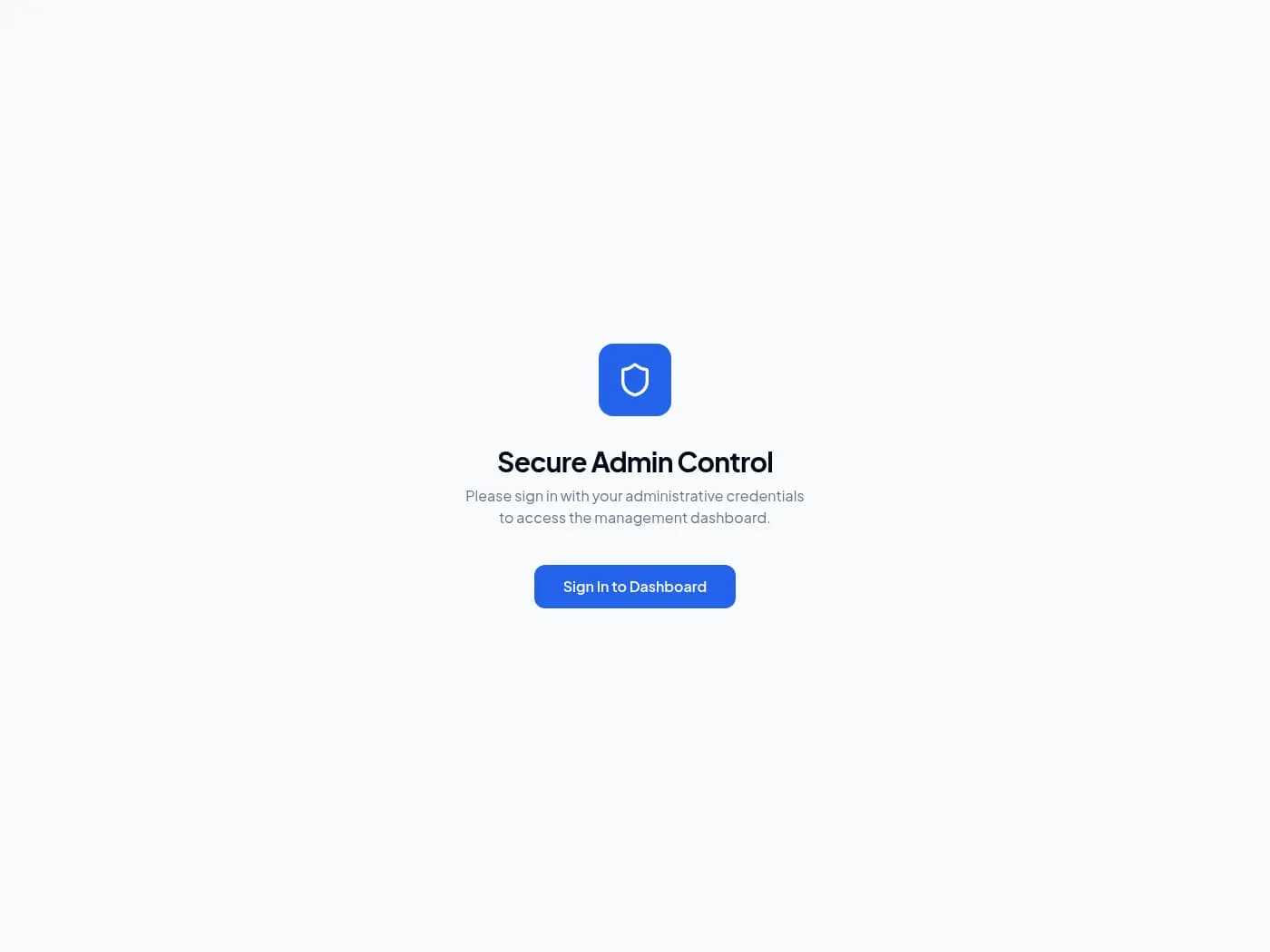 Admin Control Panel
