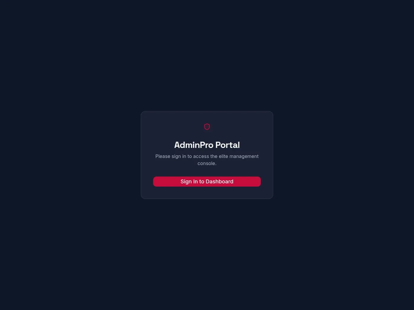 AdminPro Dashboard