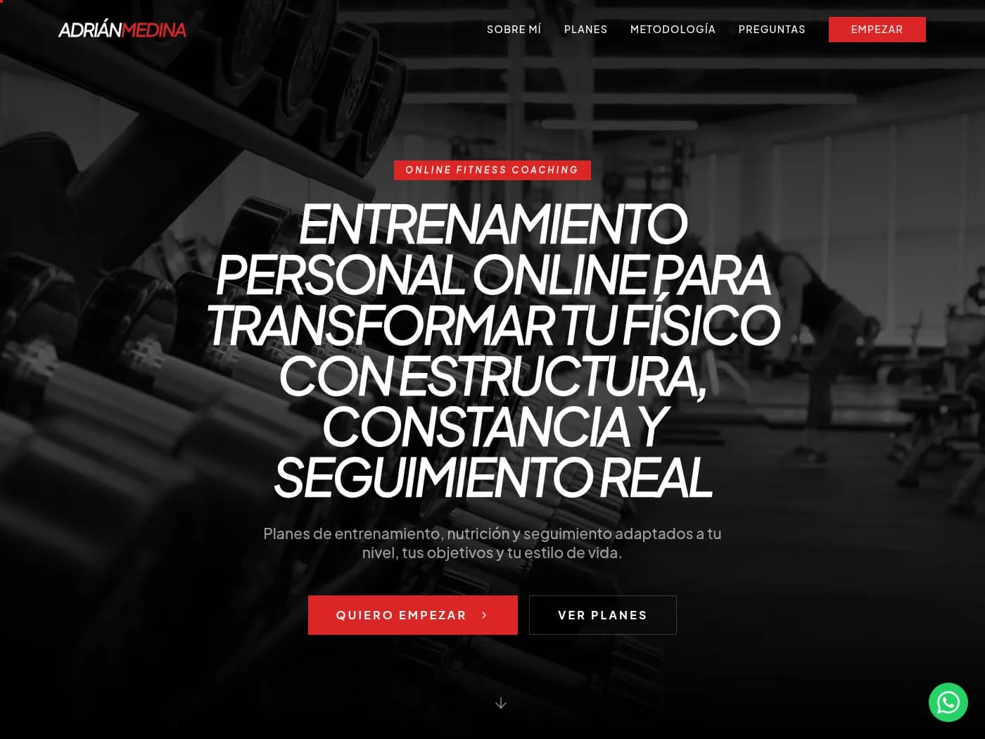 Adrián Medina Fitness Web