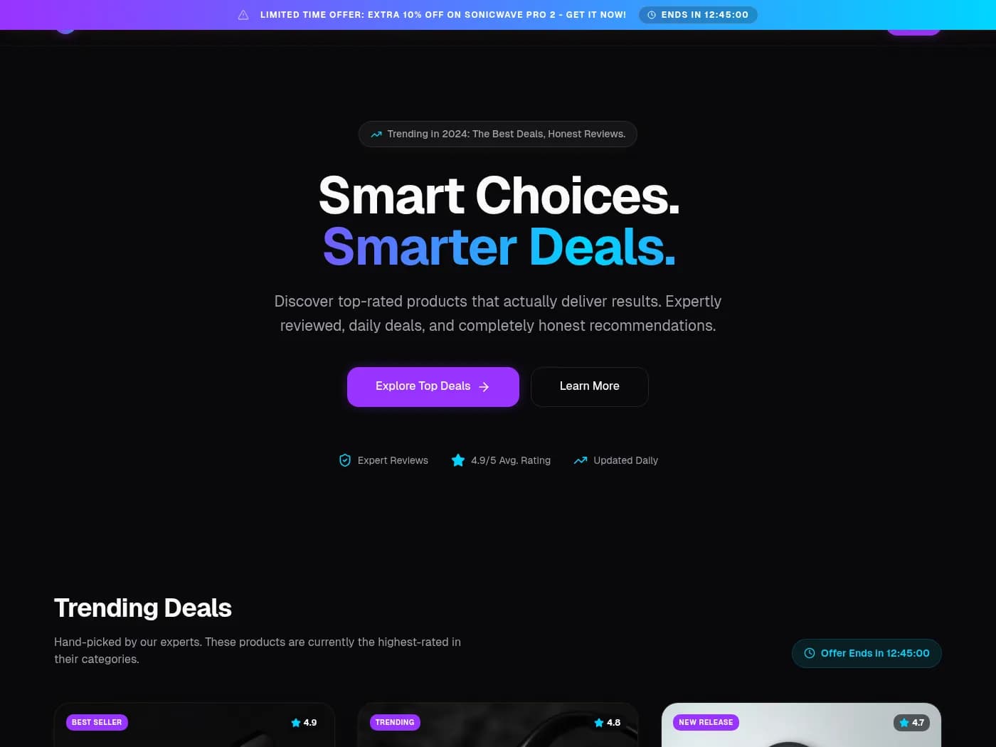 Affilix Landing Page