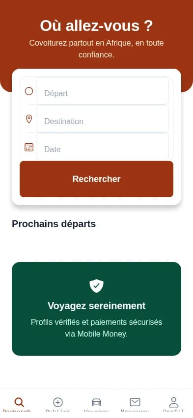 Afrika Carpool App