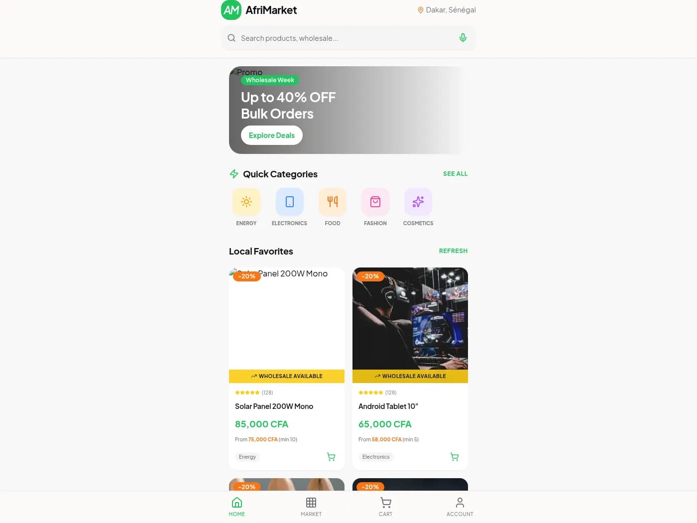 AfriMarket E-Commerce App