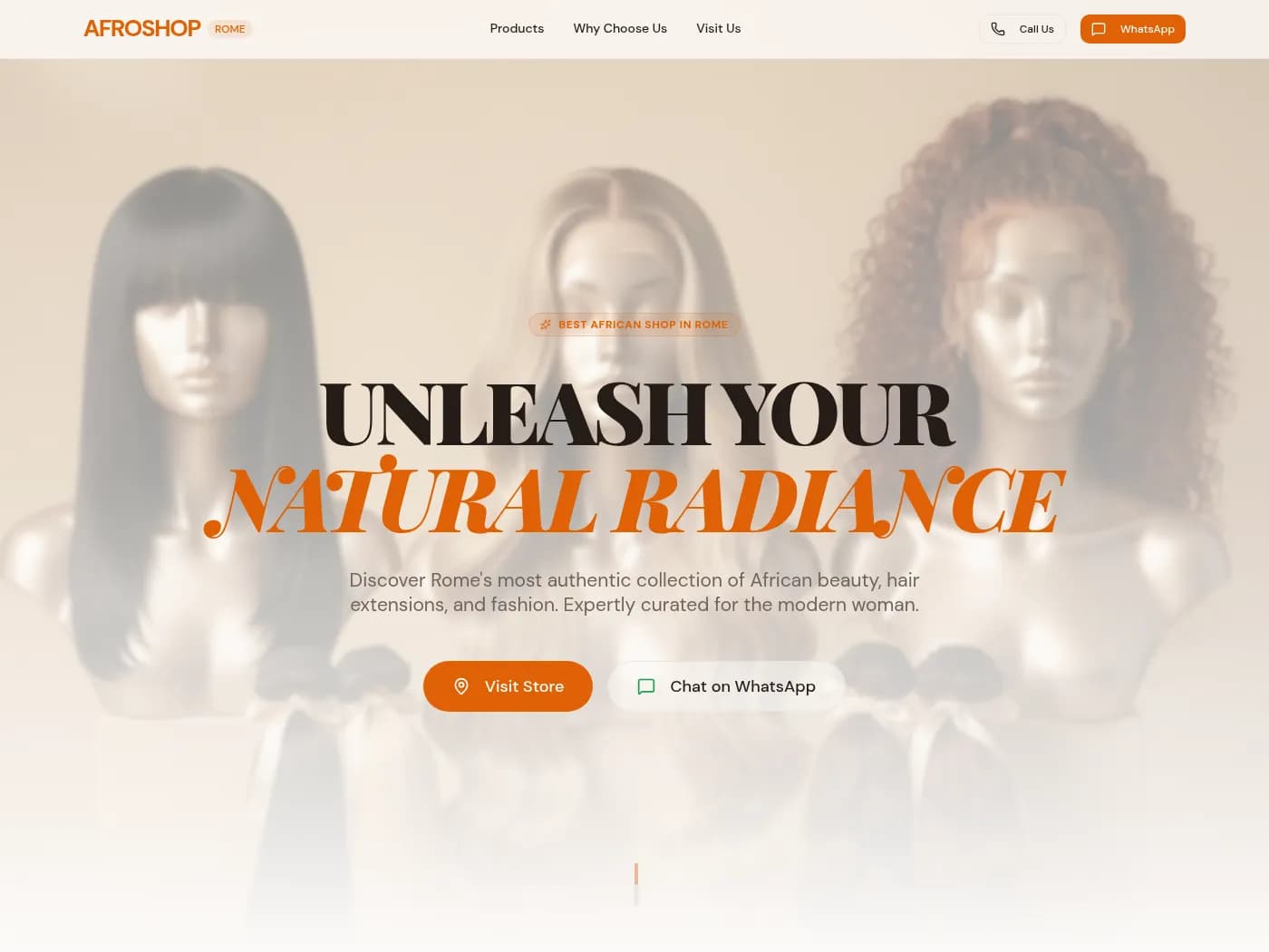 Afroshop Landing Page