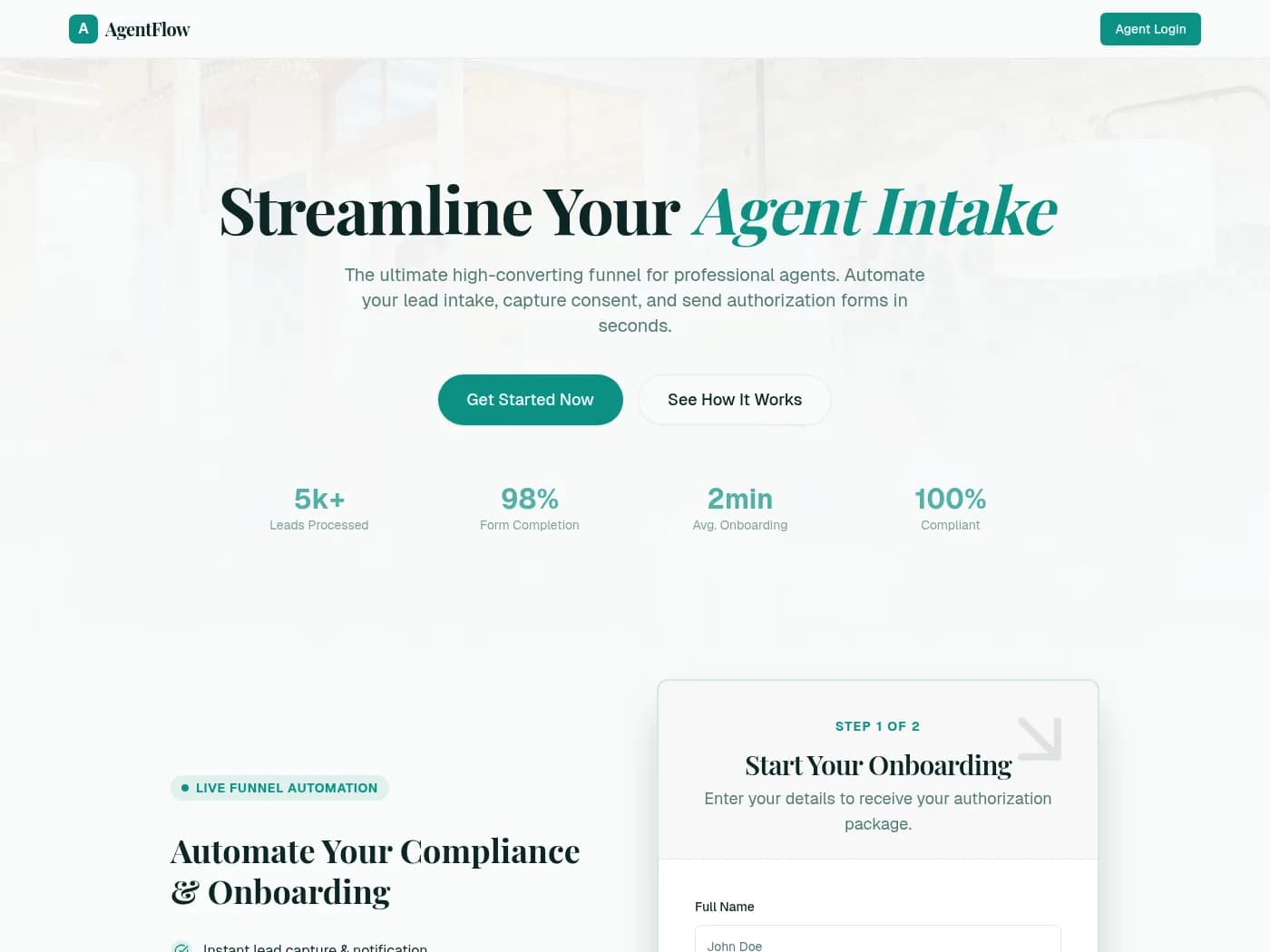 Agent Onboarding Funnel