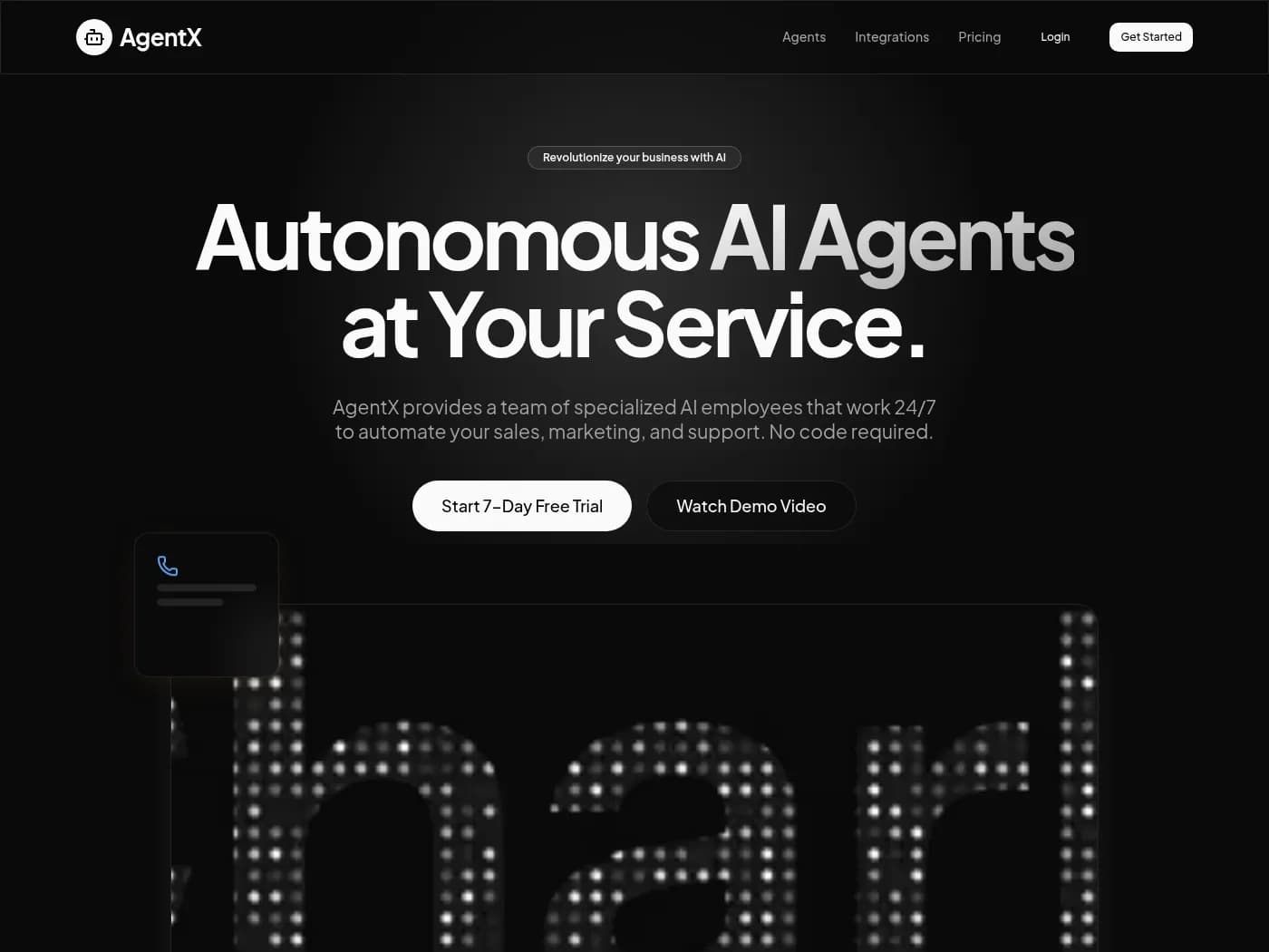AgentX Landing Suite