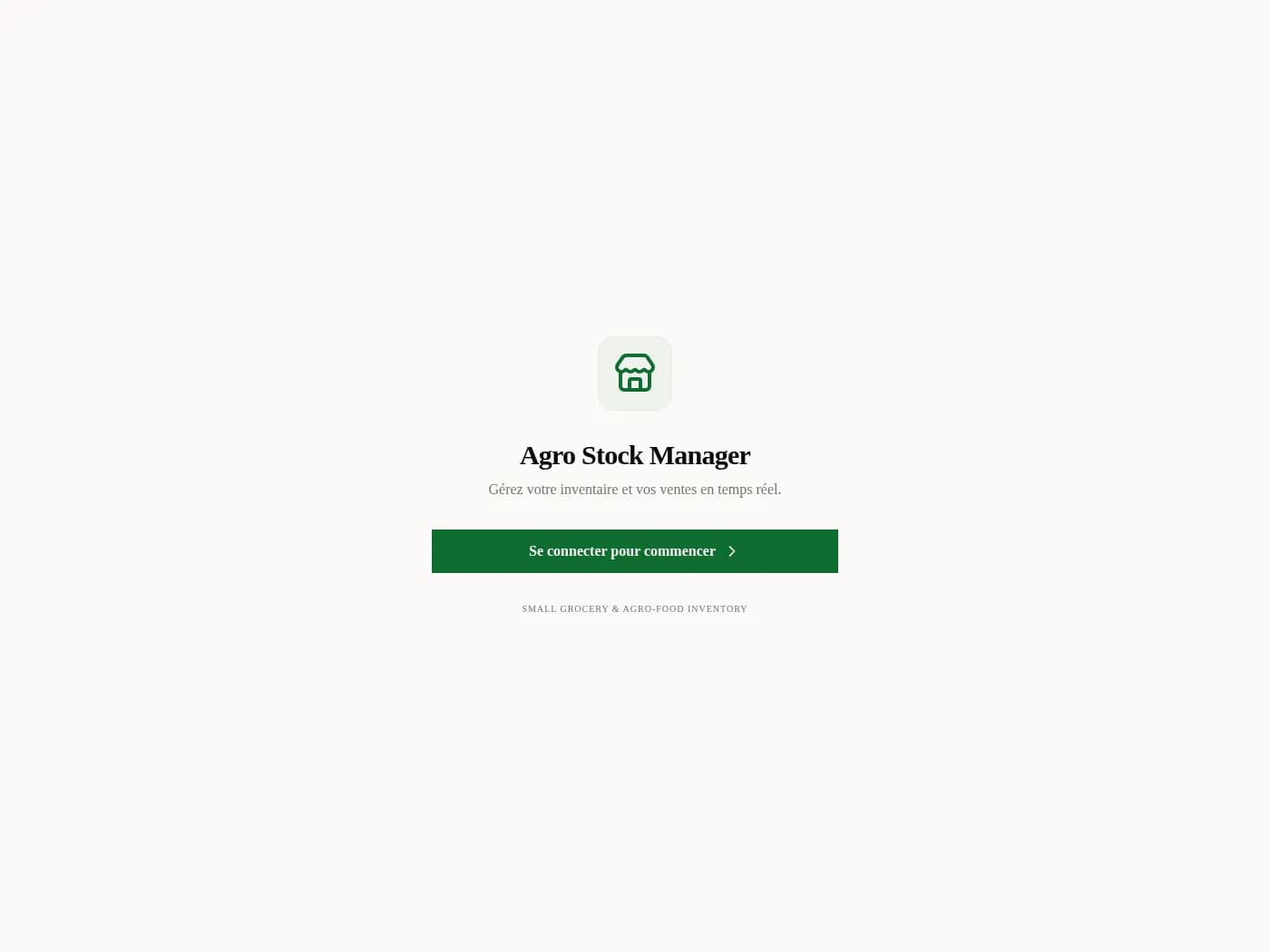Agro Stock Manager