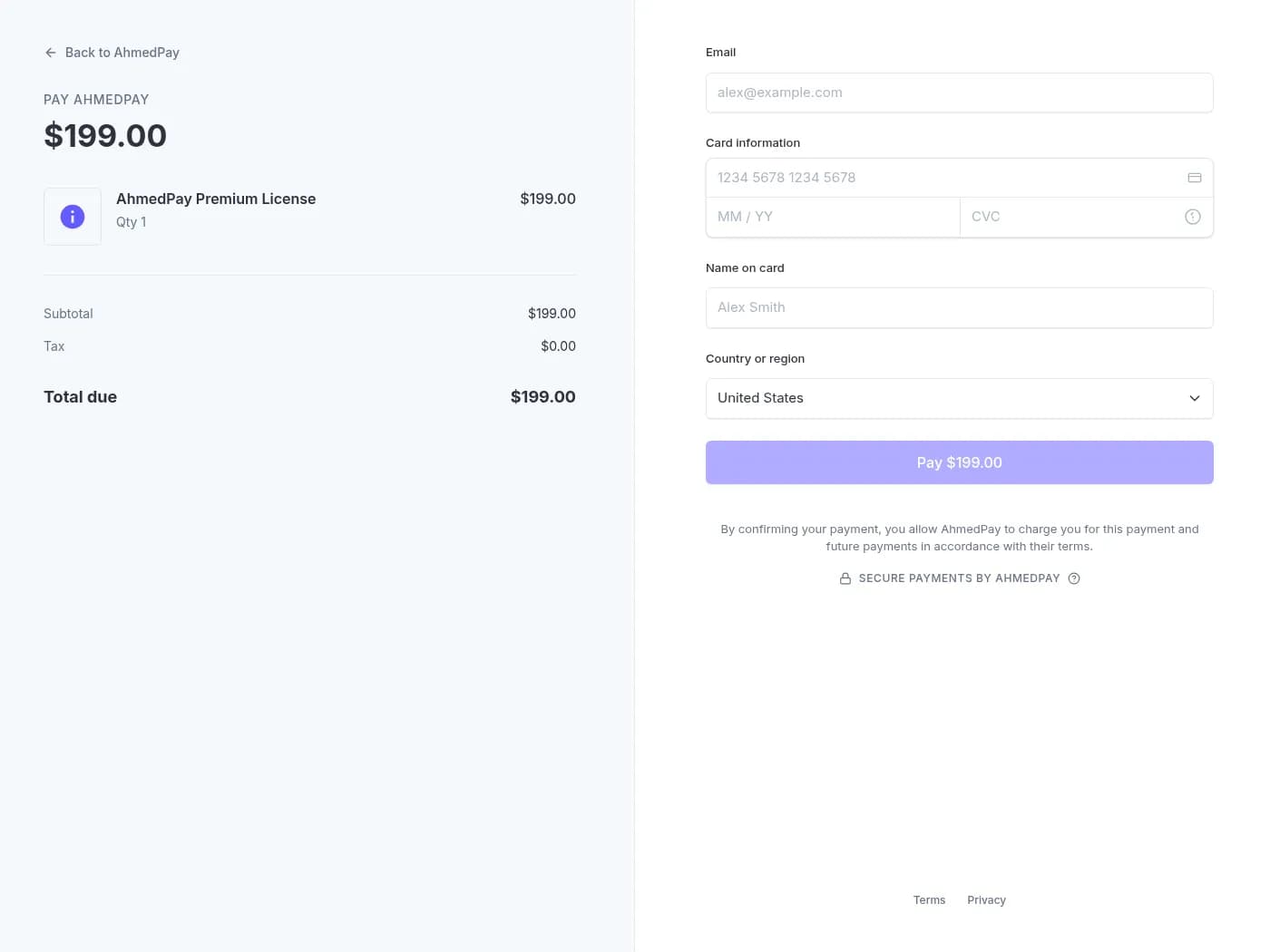 AhmedPay Stripe Checkout