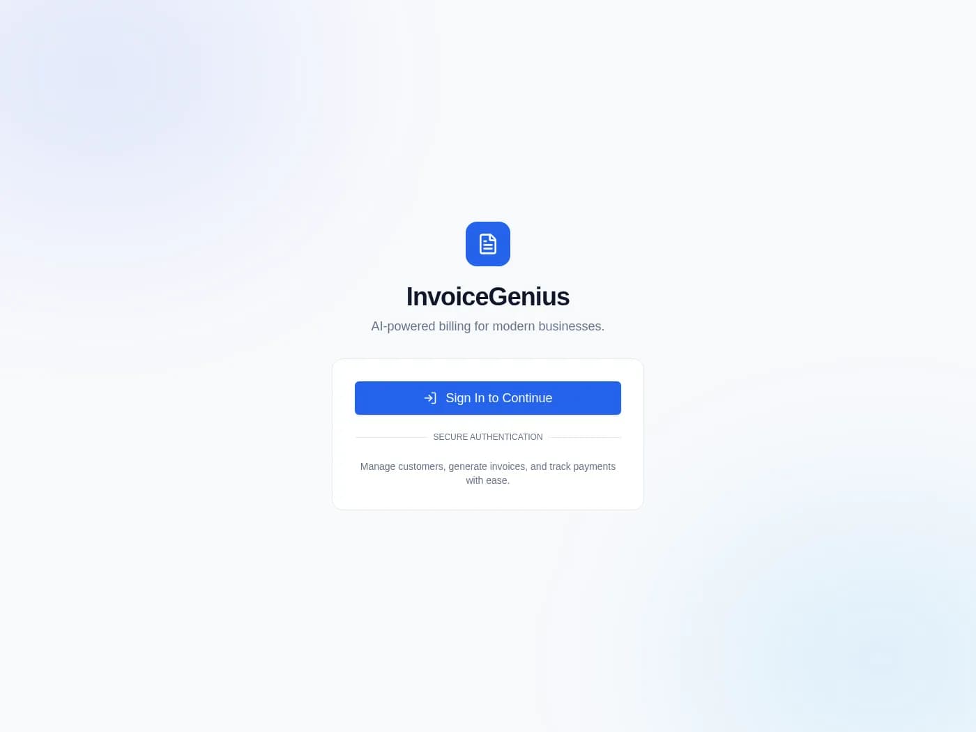 AI Invoice Genius