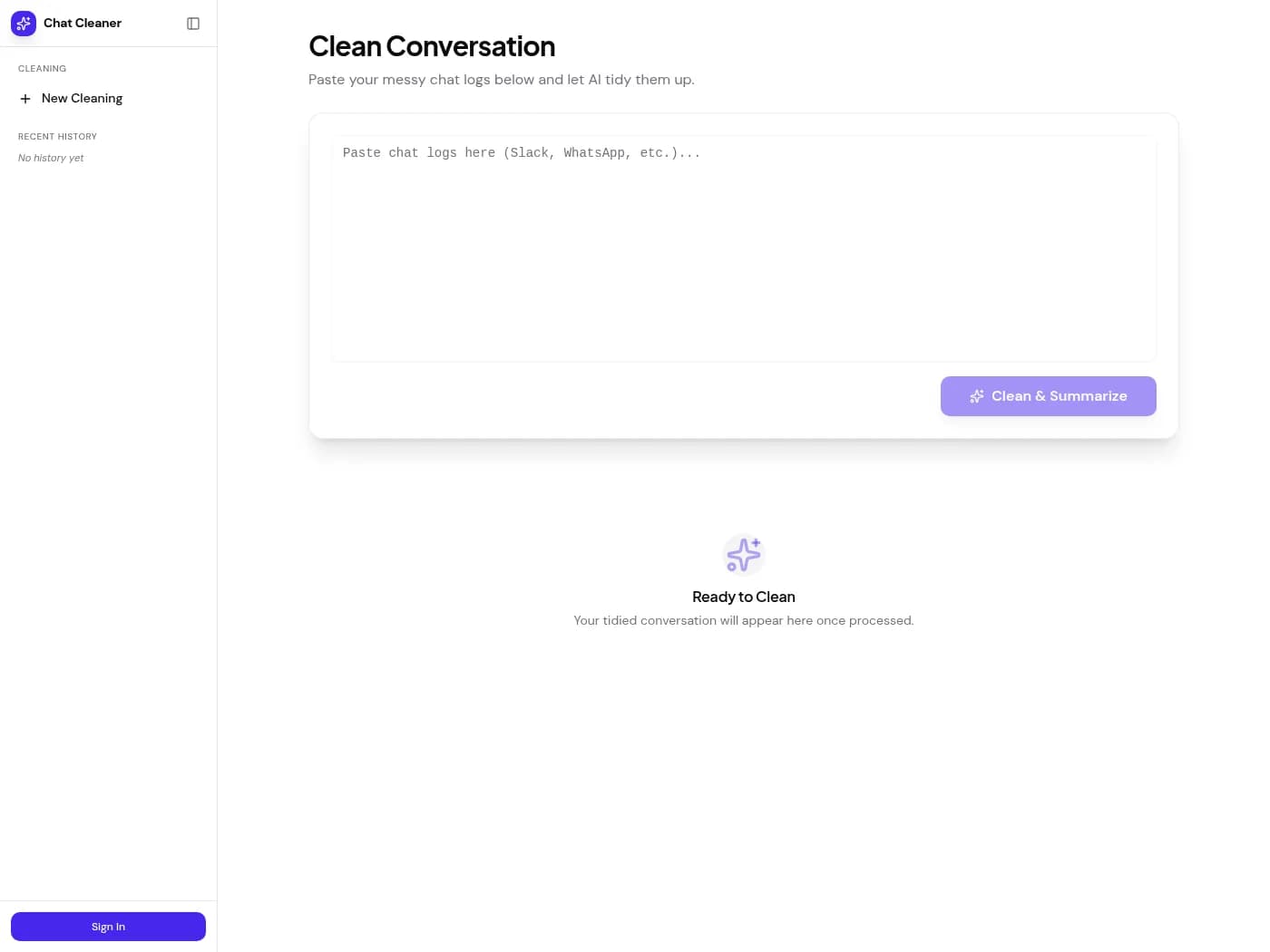 AI Chat Cleaner
