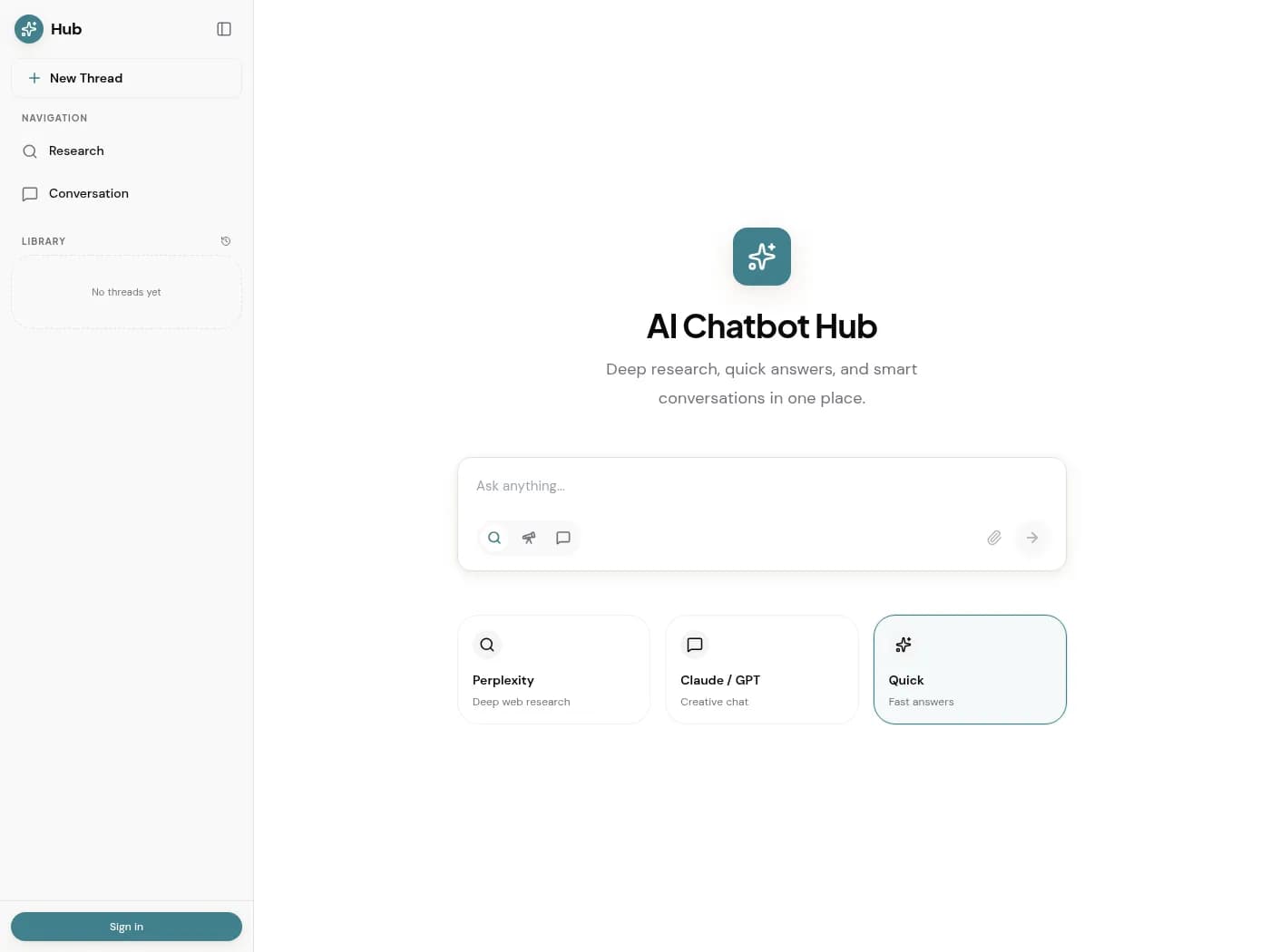 AI Chatbot Hub