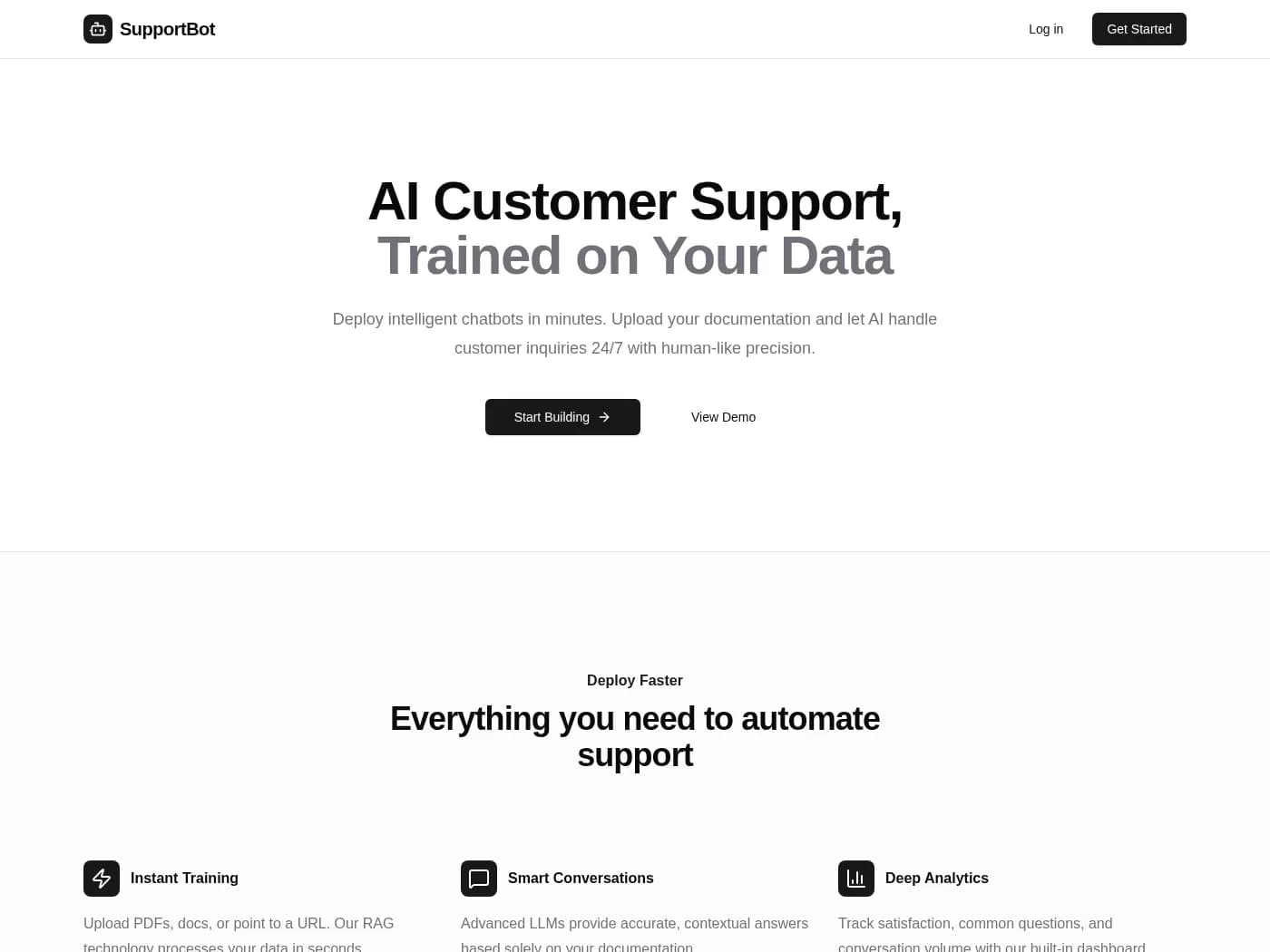 SupportBot Platform