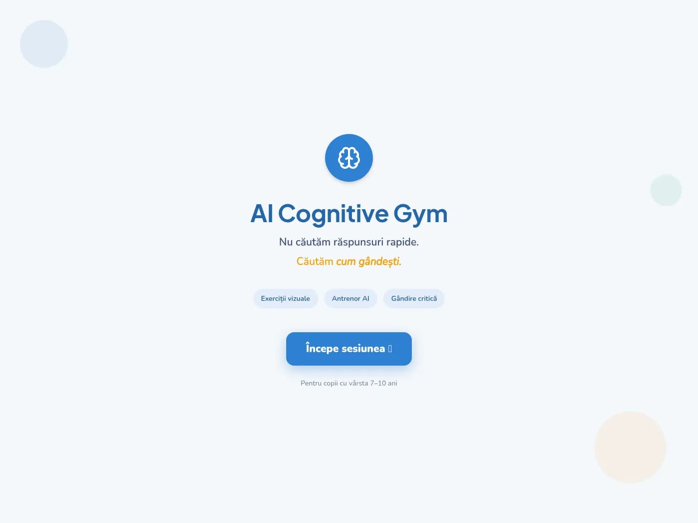 AI Cognitive Gym