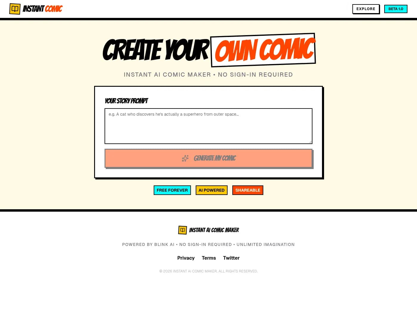 Instant AI Comic Maker