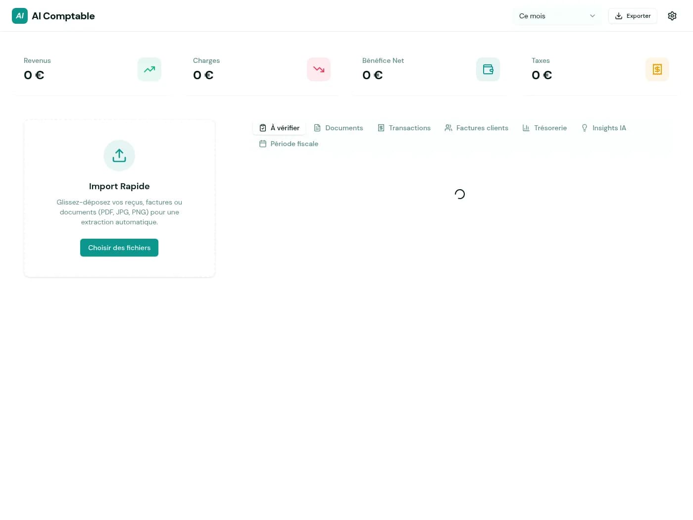 AI Comptable Dashboard