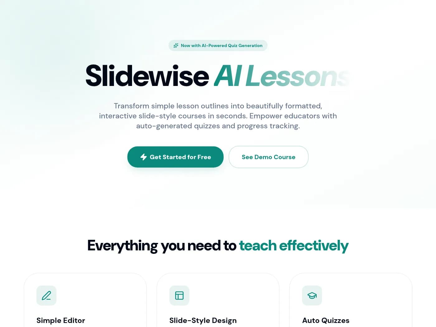 Slidewise AI Lessons