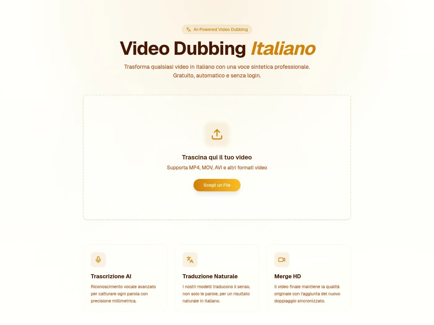 AI Video Dubbing Webapp