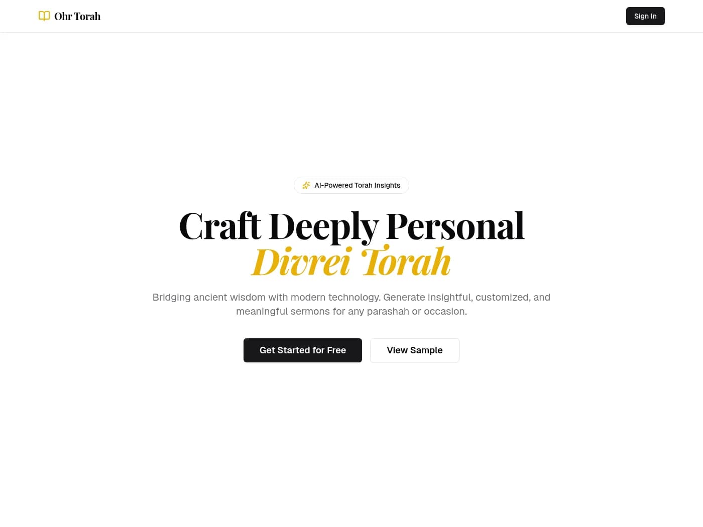AI D'var Torah Writer