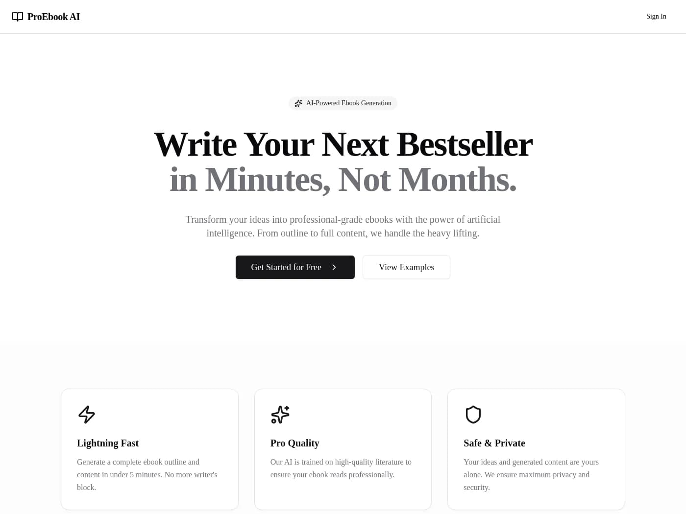 Pro Ebook AI Generator