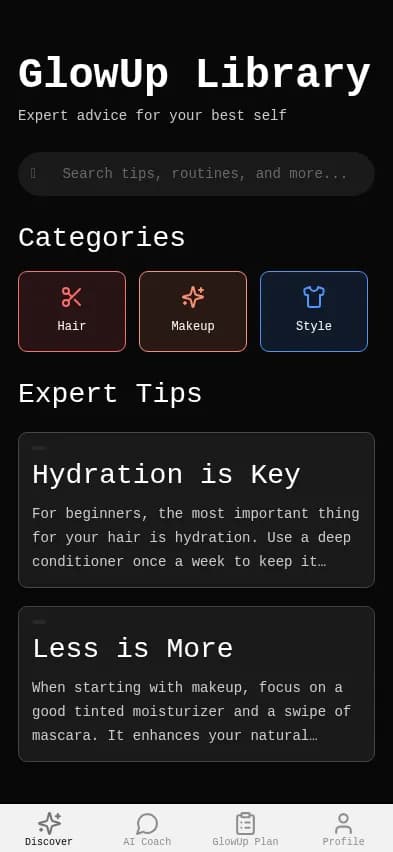 GlowUp AI Beauty Coach