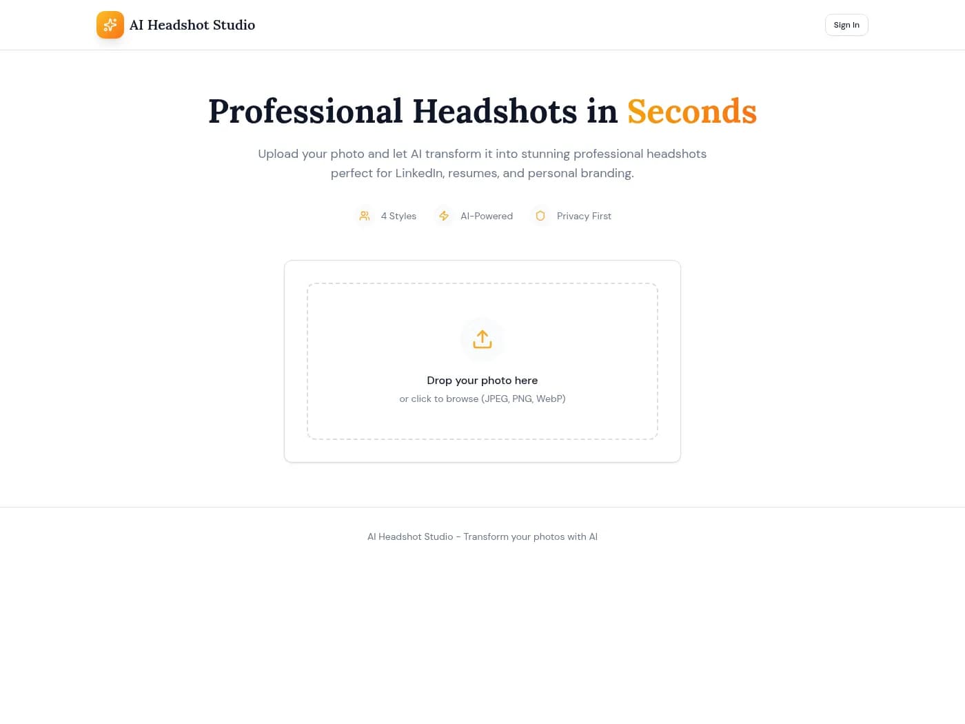 AI Headshot Studio