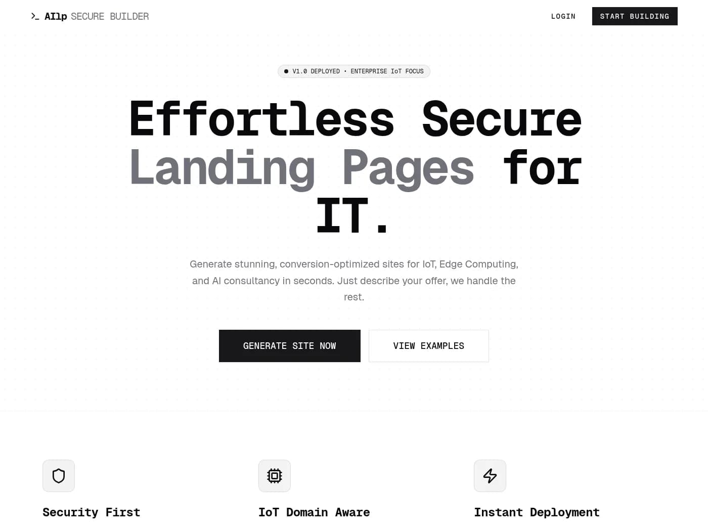AIlp Landing Builder