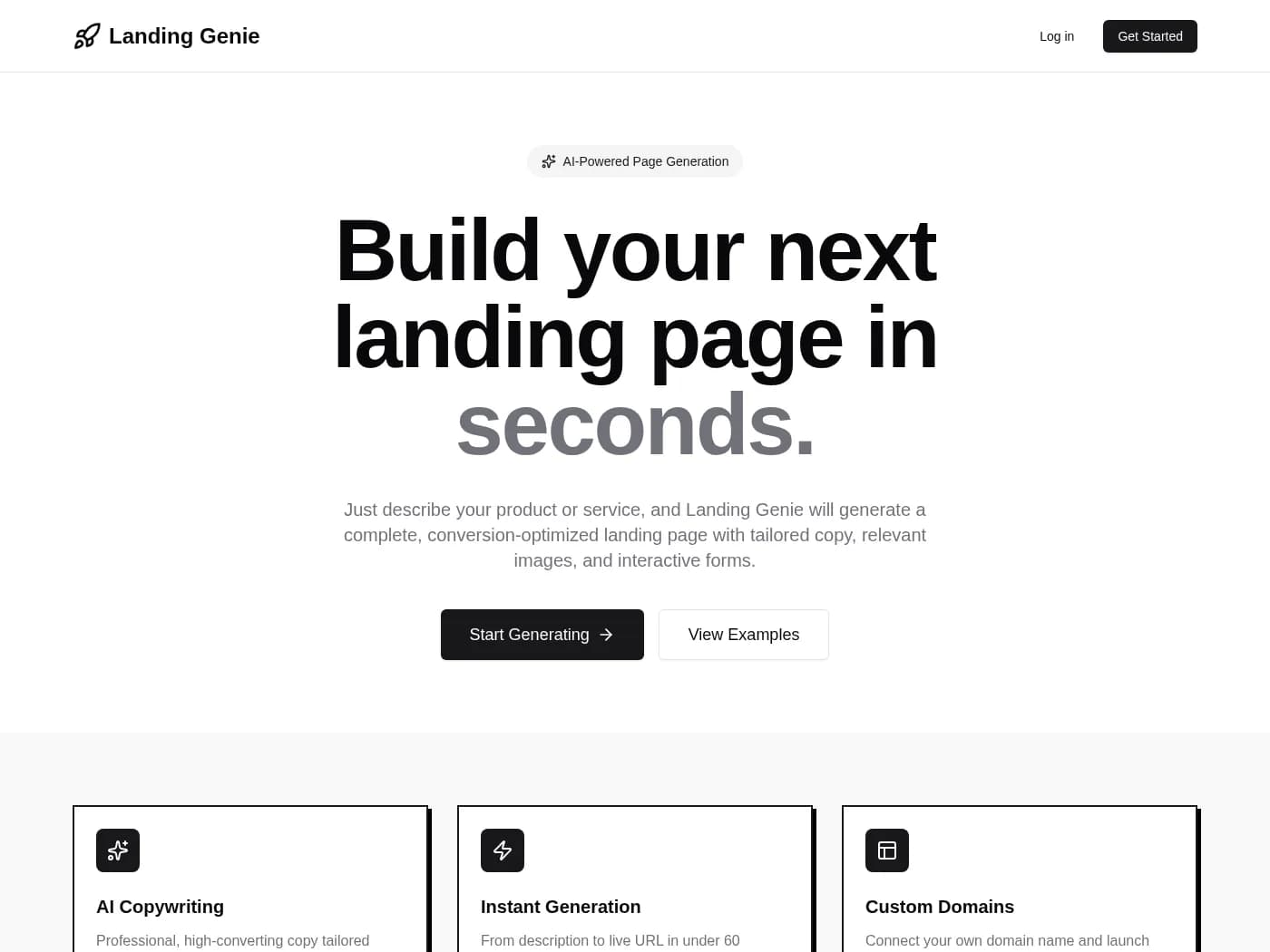 AI Landing Page Genie
