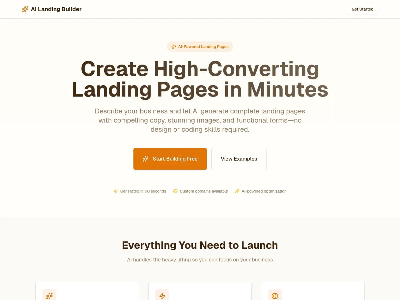 AI Landing Builder