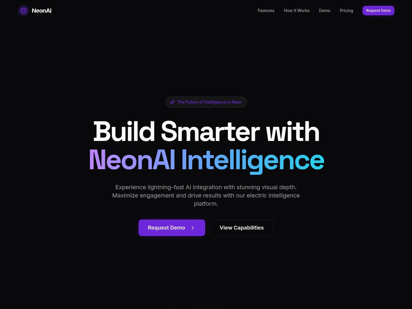 NeonAI Landing Page