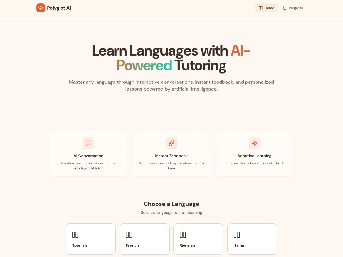 Polyglot AI Tutor