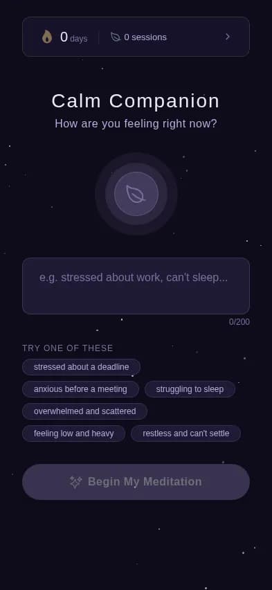 AI Calm Companion