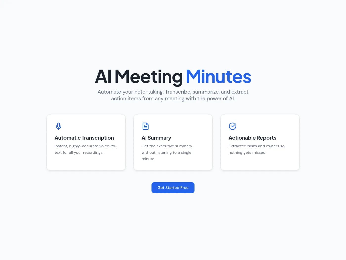AI Meeting Minutes