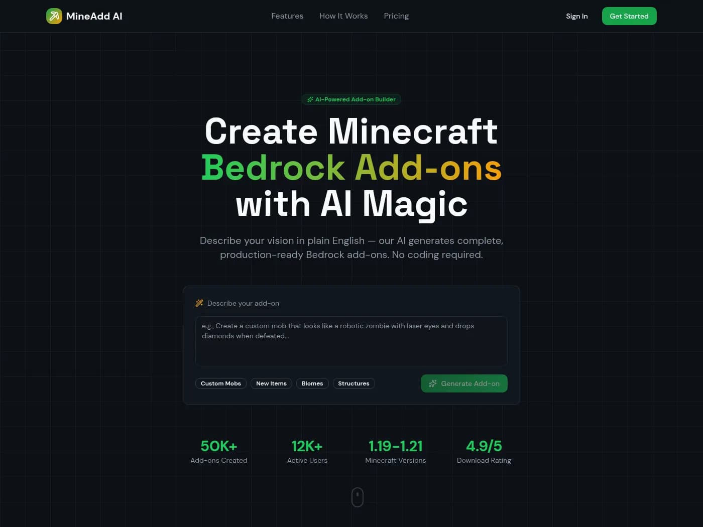 MineAdd AI Builder