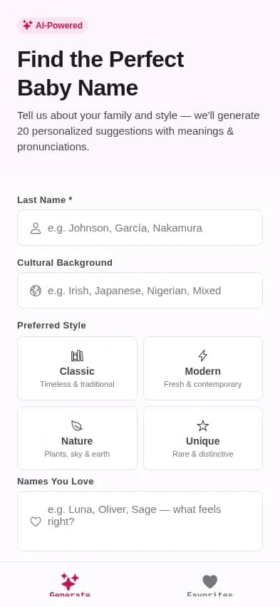 NameGenie AI