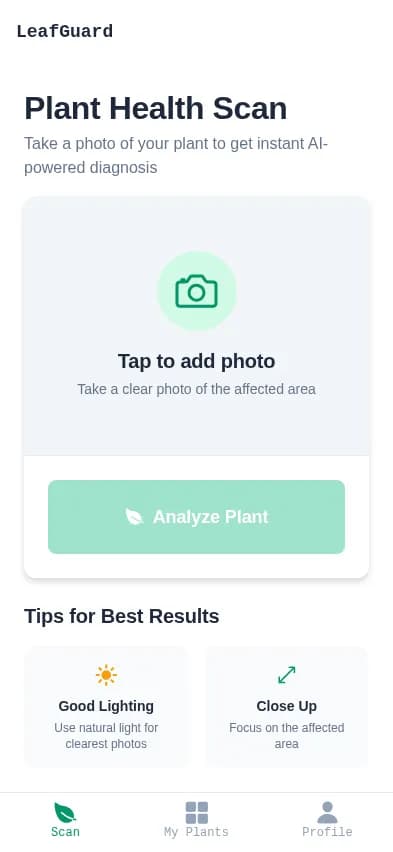 LeafGuard AI Plant Doctor