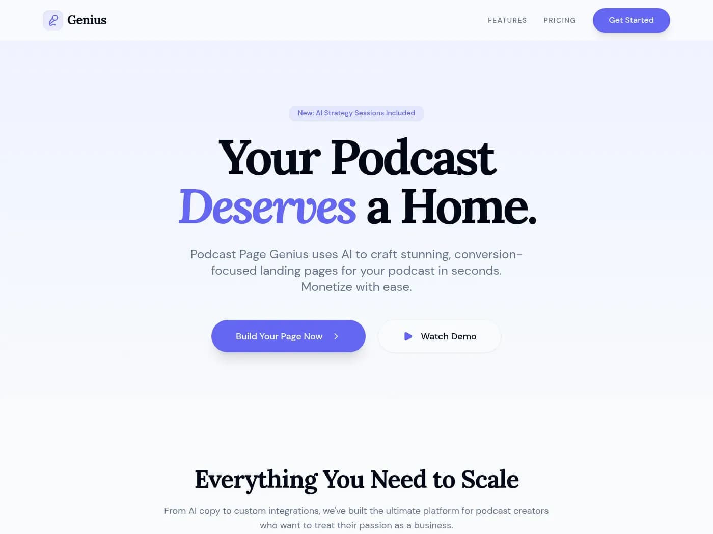 Podcast Page Genius