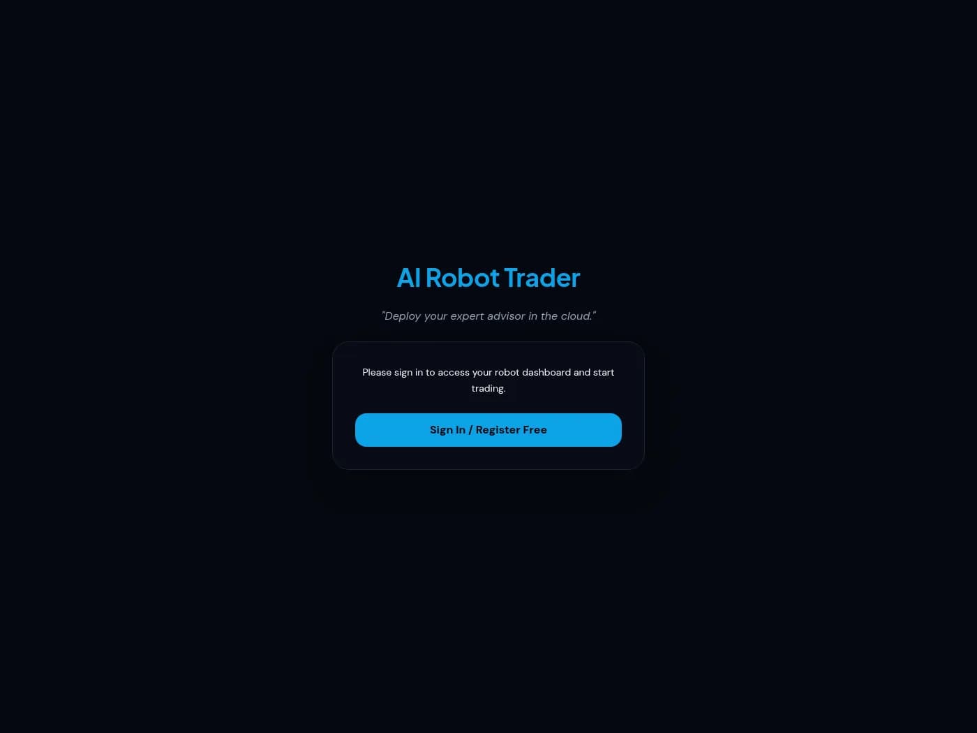 AI Robot Trader Dashboard