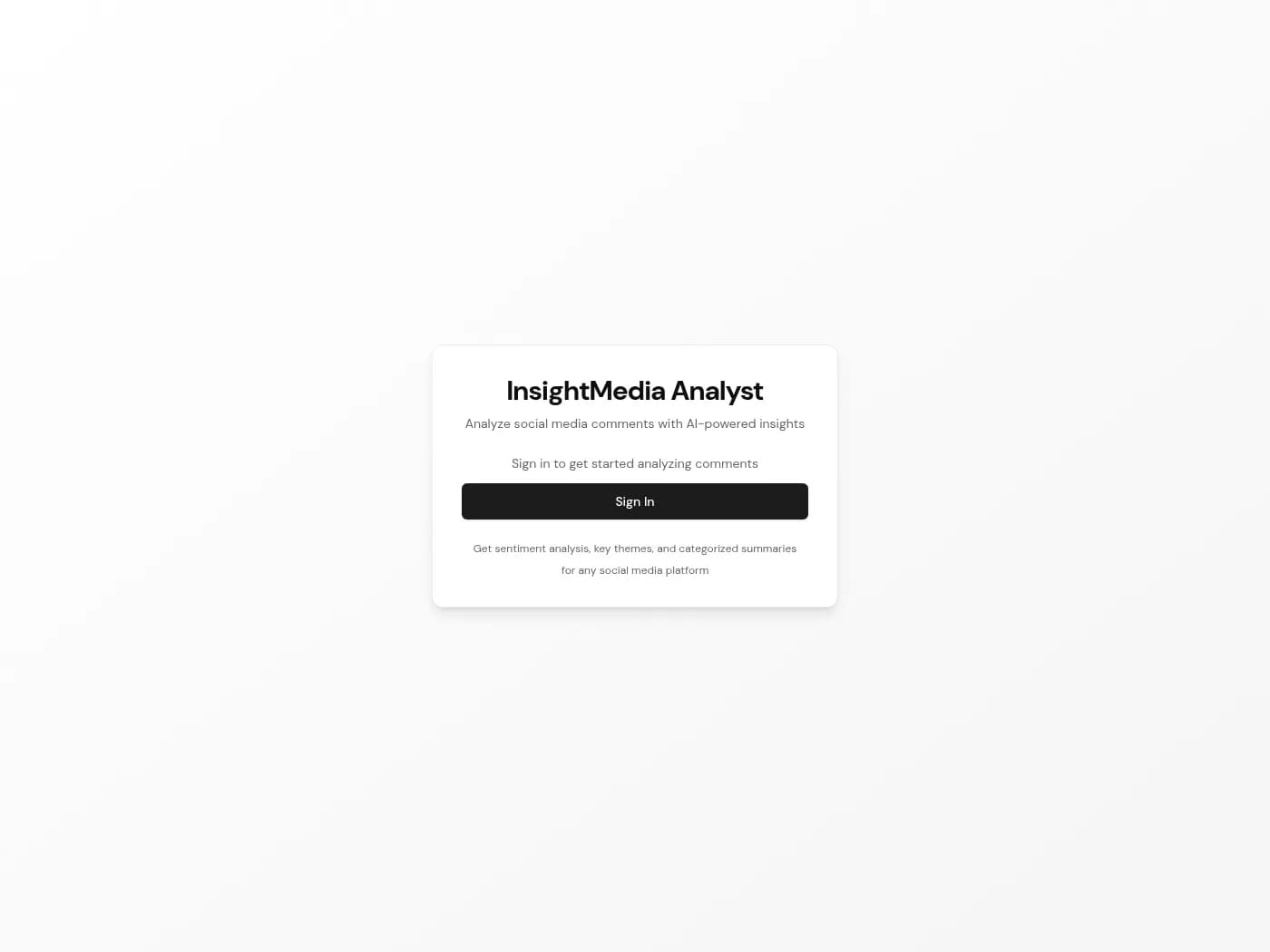 InsightMedia Analyst