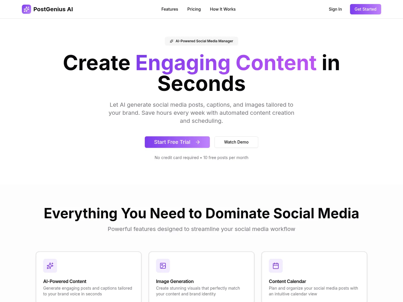 AI-Powered Social Media Manager SaaS