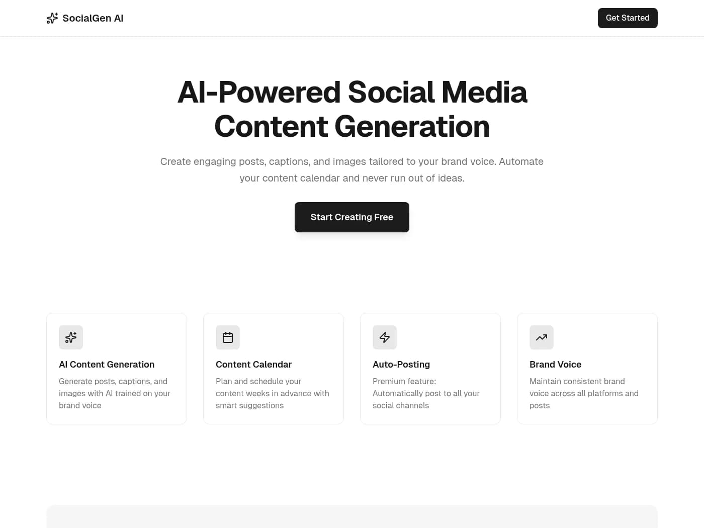SocialGen AI Manager