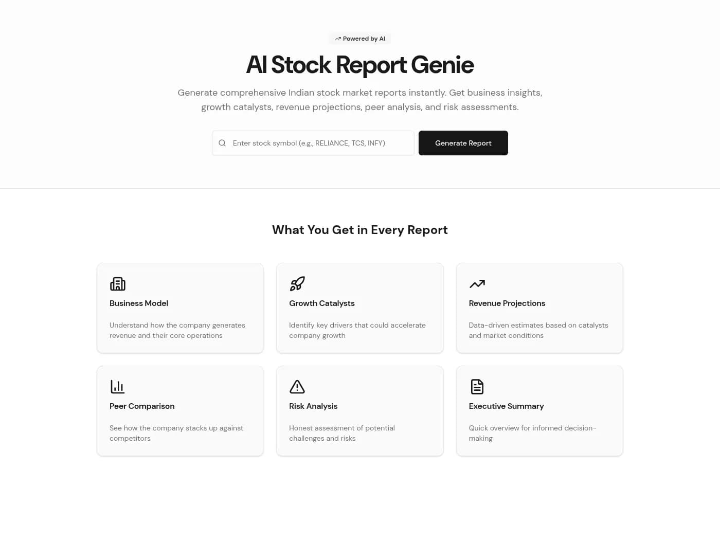 AI Stock Report Genie
