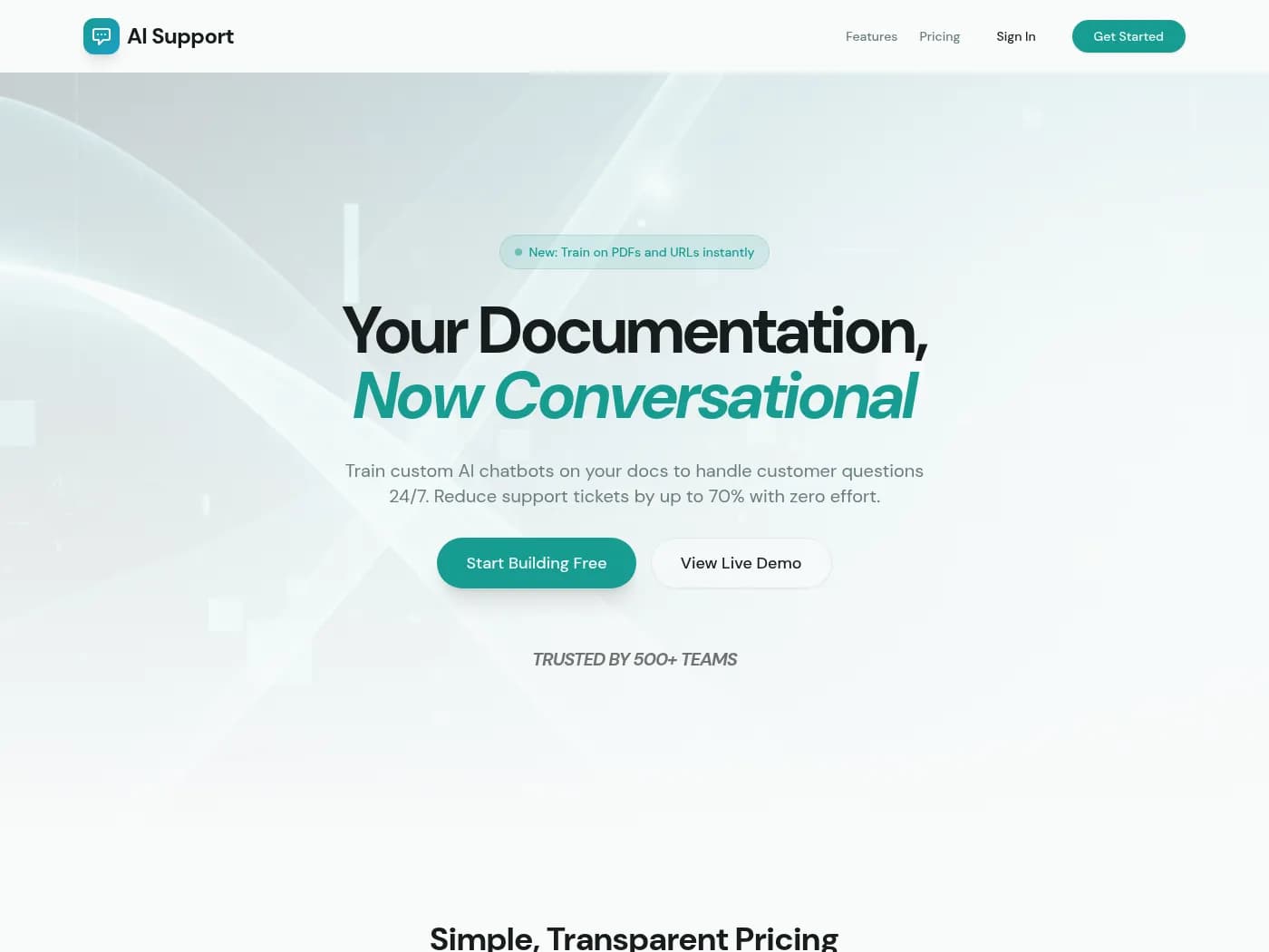 AI Support Chat Platform