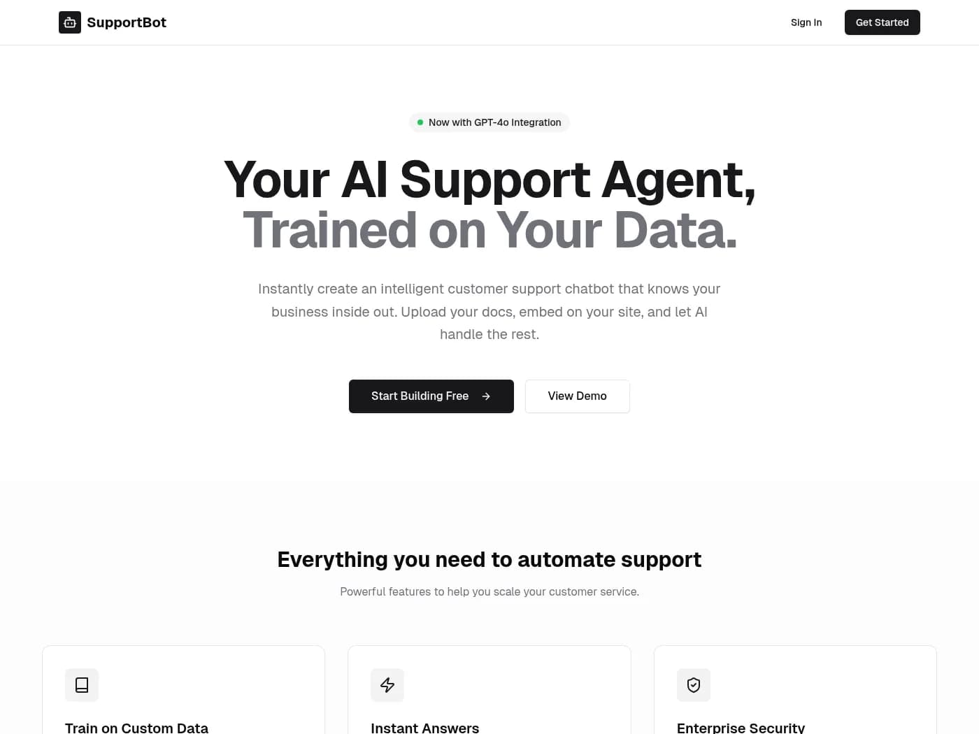SupportBot Platform