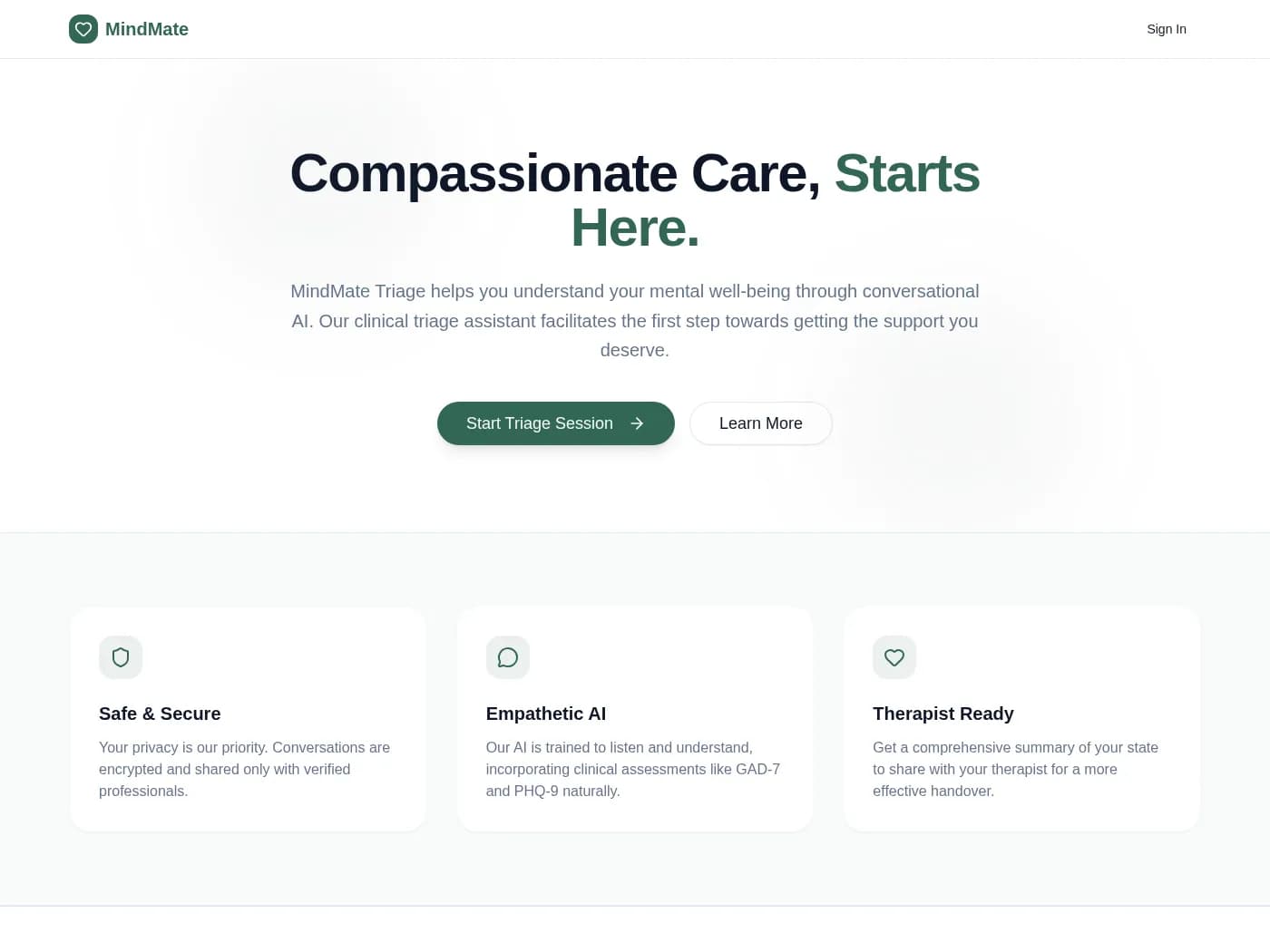 MindMate Triage