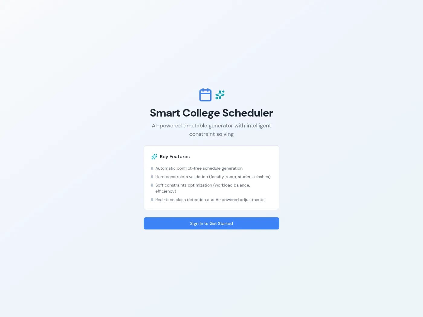 Smart College Scheduler