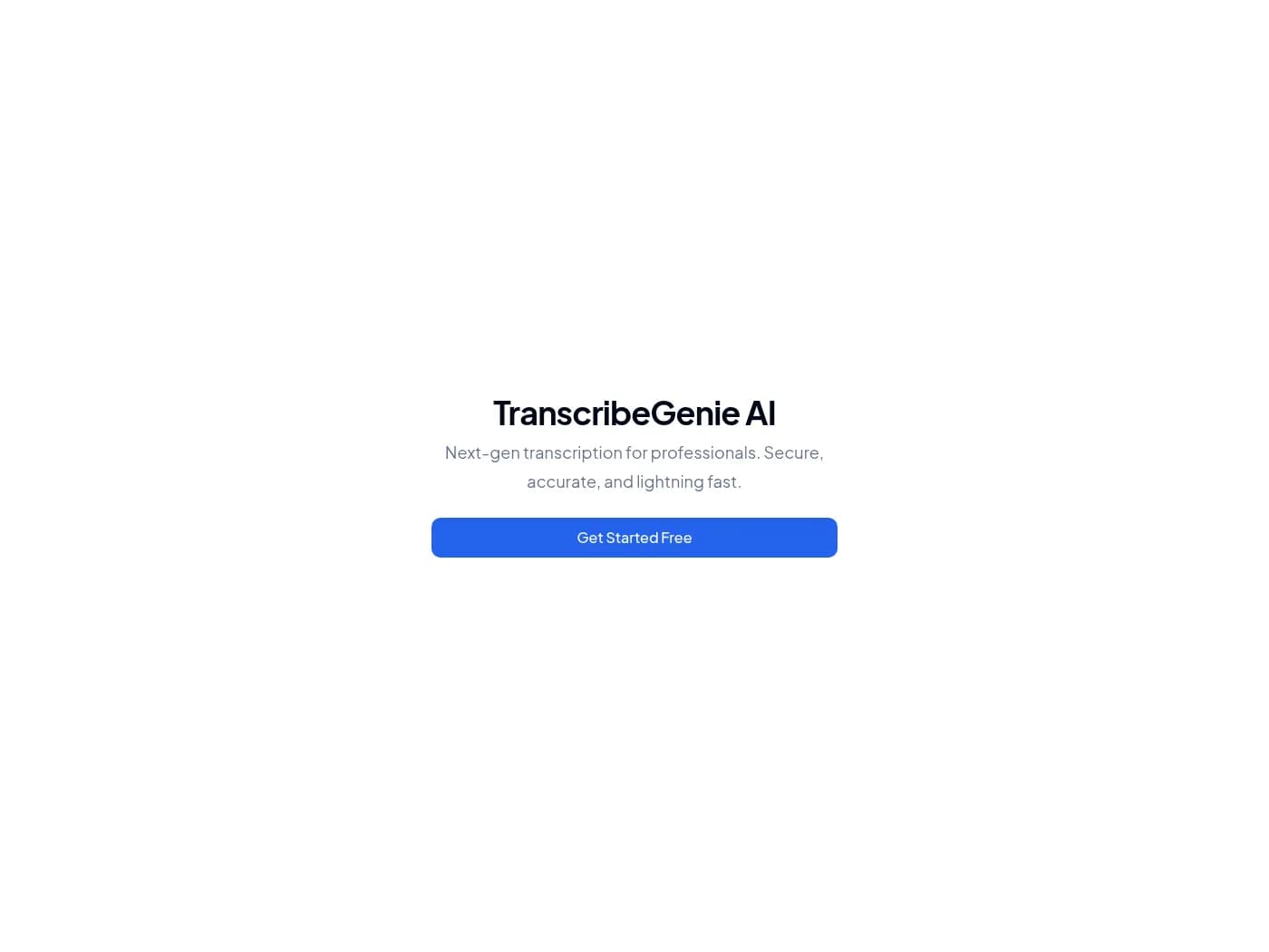 TranscribeGenie AI